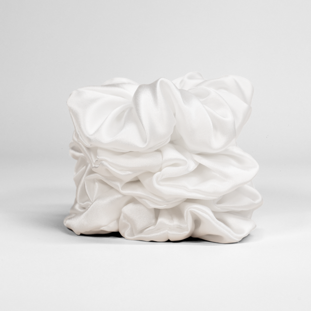 Chouchou 100% Soie - Blanc – Lilly Skin